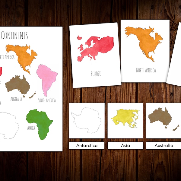 Continents - Etsy