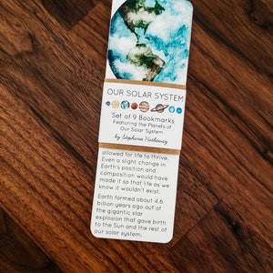 Our Solar System Bookmarks Set of 9 - Etsy