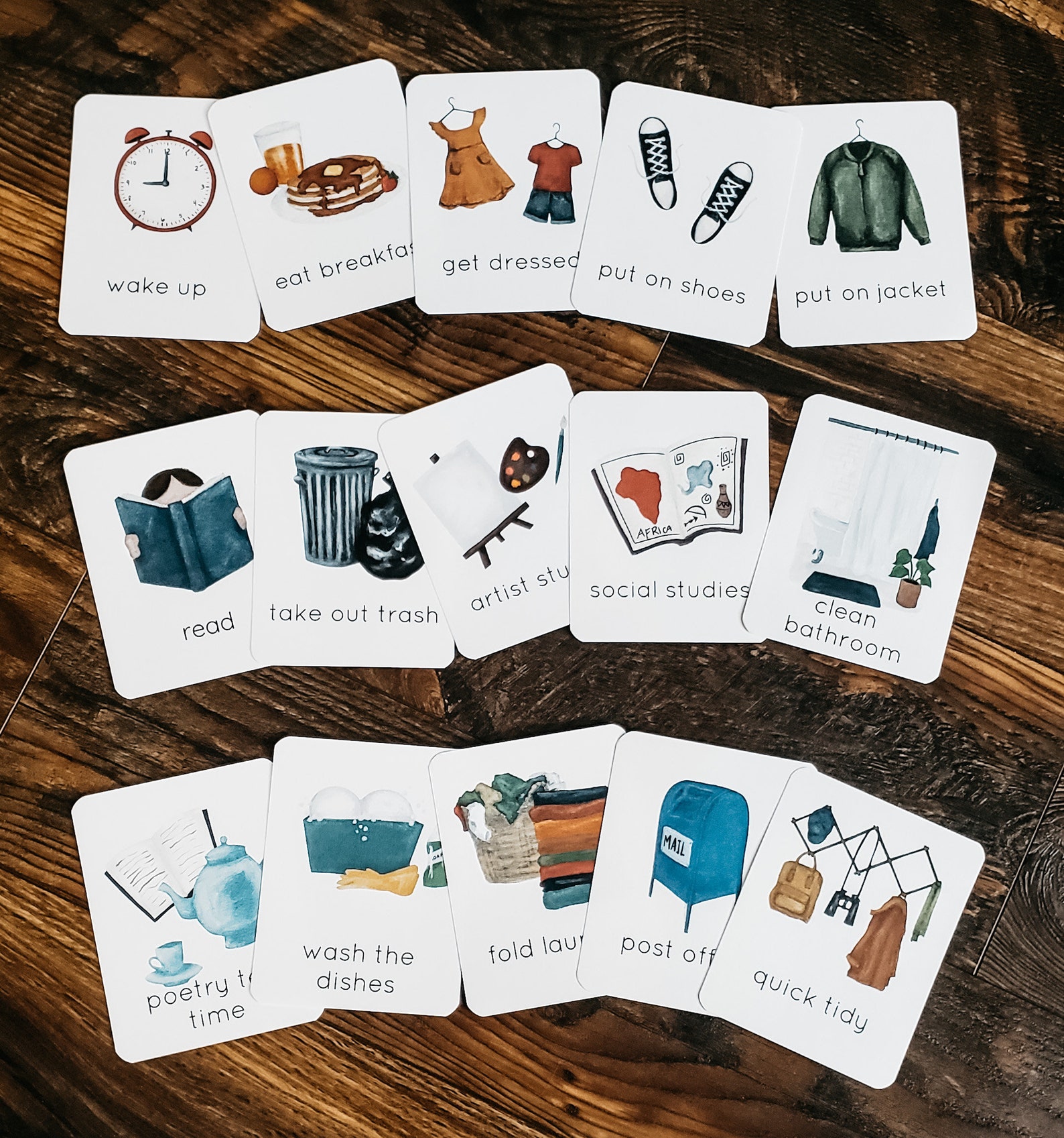 Editable Daily Rhythm Cards and Visual Schedule - Etsy