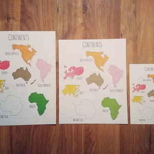 Montessori Continents Bundle - Etsy