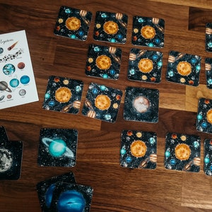 Solar System Memory Matching Game - Etsy