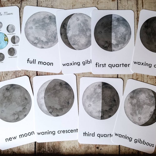 Old Lunar Phase Chart French Moon Phase Circa 1850 | Etsy