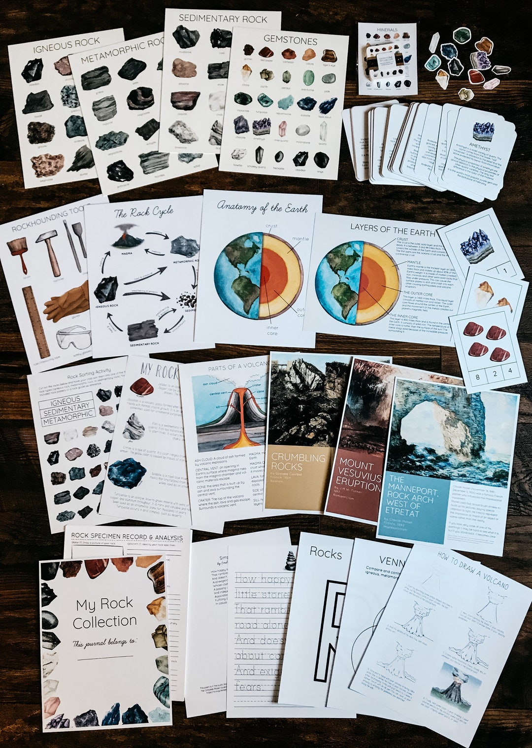 Rocks & Minerals Unit Study Physical Bundle - Etsy