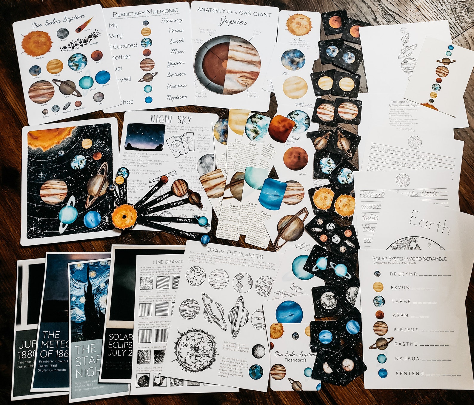 Space Unit Study Bundle - Etsy
