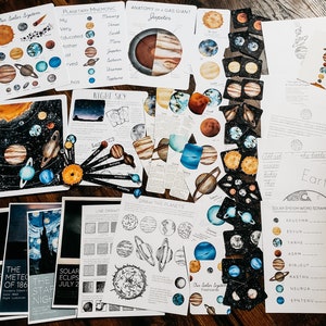 Space Unit Study Bundle - Etsy