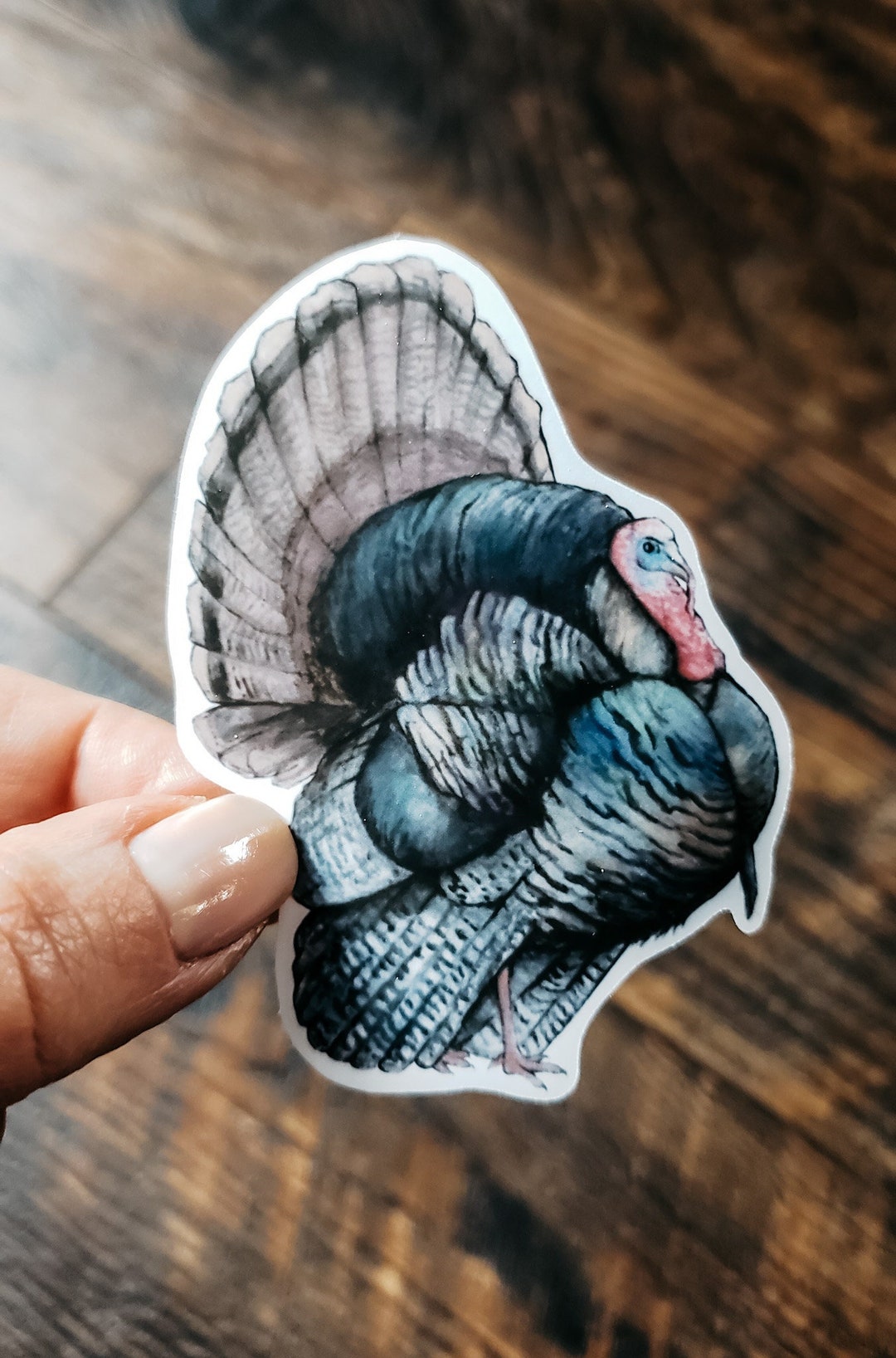 Wild Turkey Matte Vinyl Sticker - Etsy