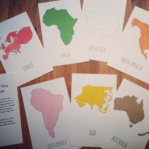 Montessori Continents Bundle - Etsy
