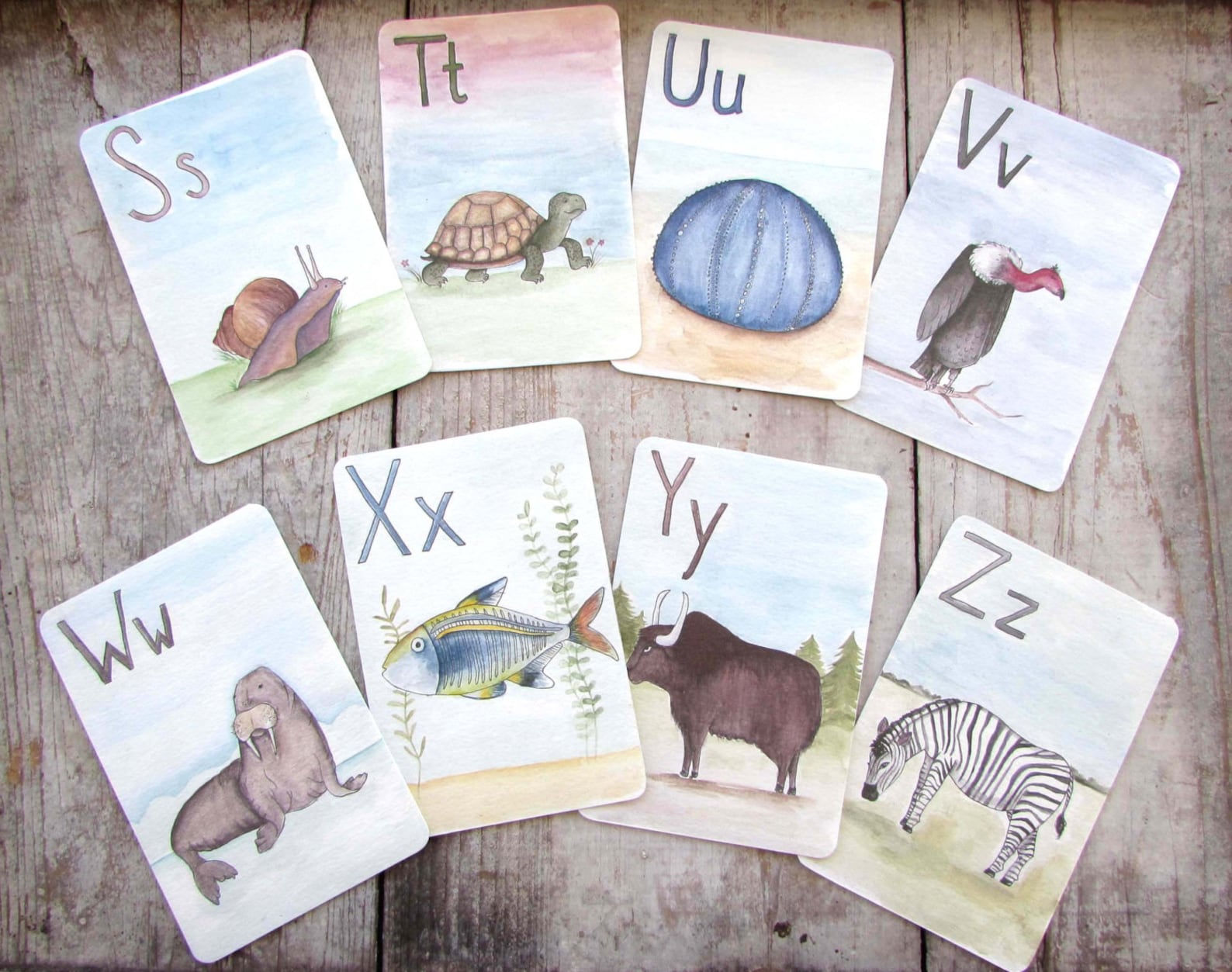 ABC Animal Alphabet Printable Flash Cards Digital Download | Etsy