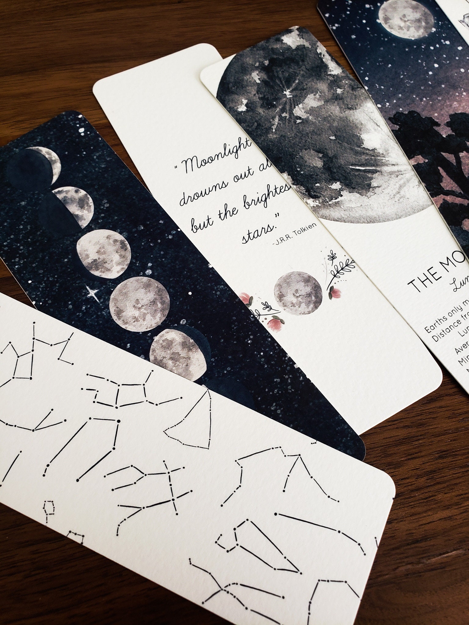 Our Moon Bookmarks Set of 6 - Etsy