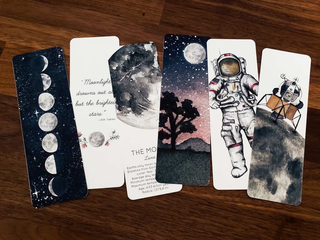Our Moon Bookmarks Set of 6 - Etsy