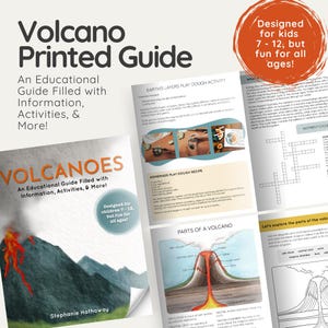 Volcanoes: A Printed Educational Guide Filled With Information ...