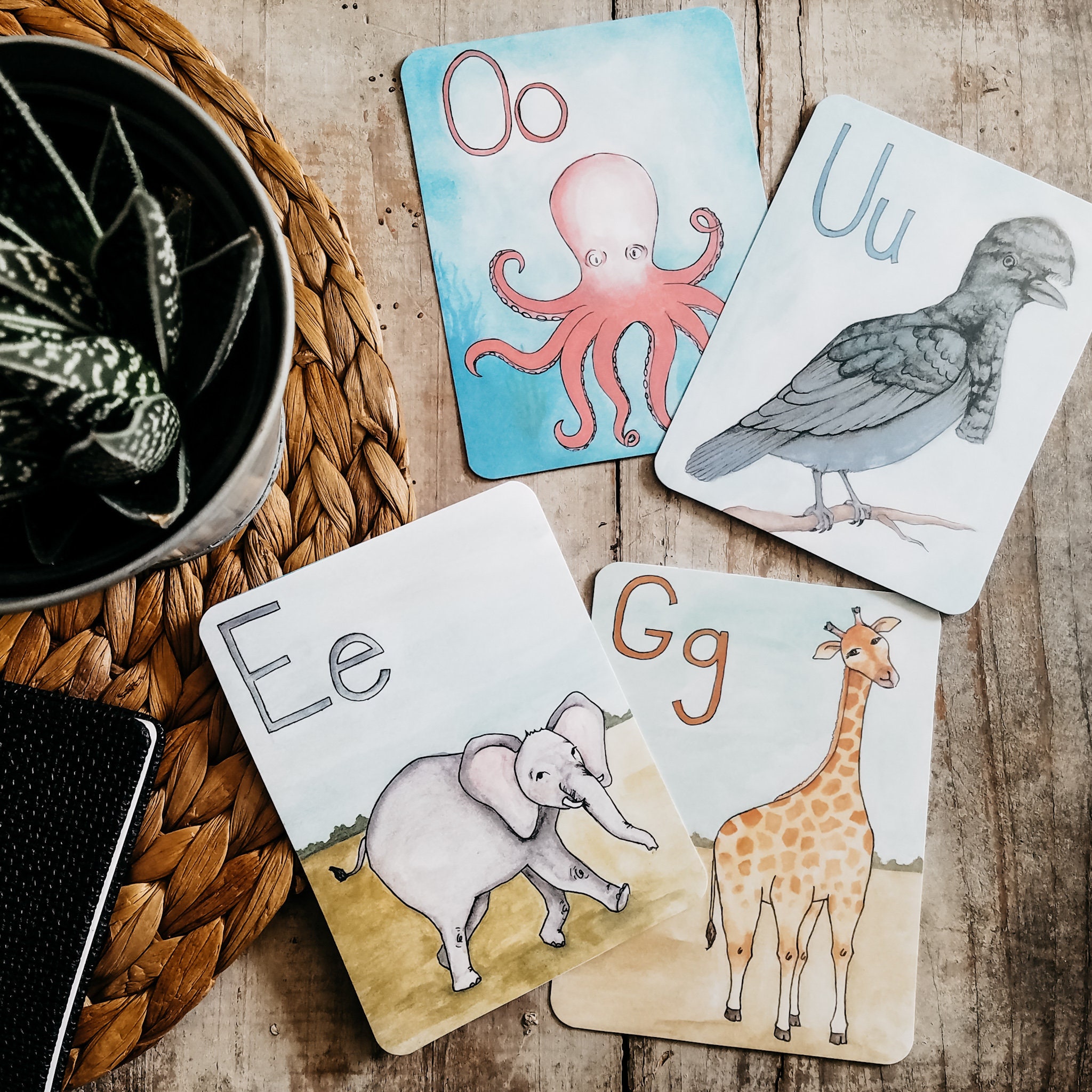 ABC Animal Alphabet Printable Flash Cards Digital Download | Etsy
