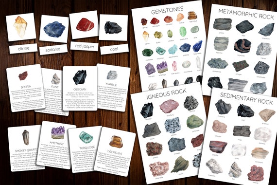 Rocks Minerals & Gemstones Unit Study - Etsy