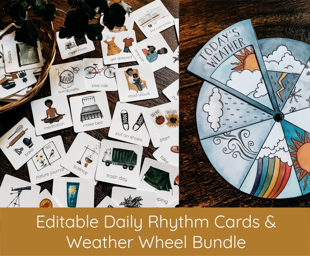 Daily Rhythm Cards & Weather Wheel Bundle - Etsy