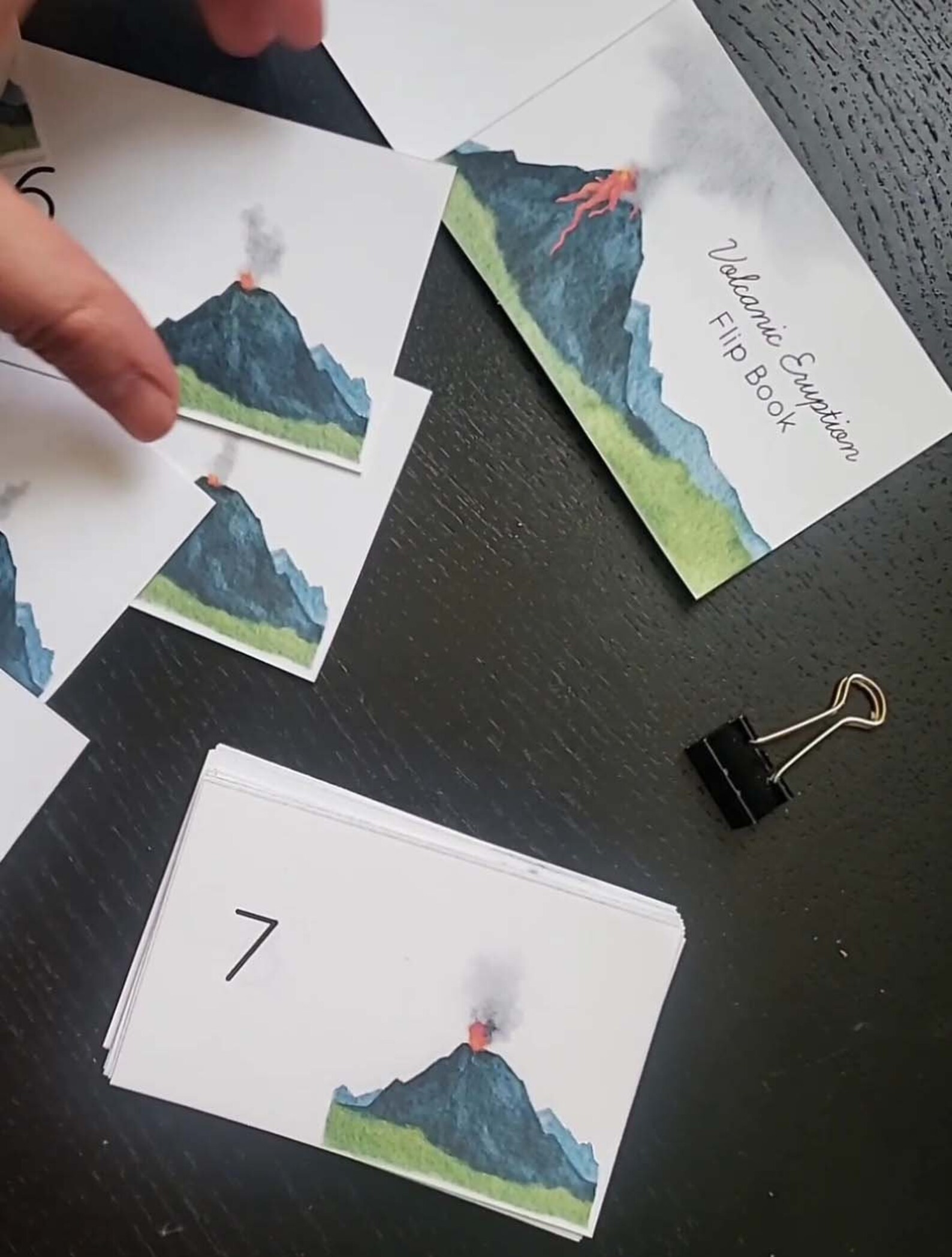 Volcanic Eruption Flip Book - Etsy