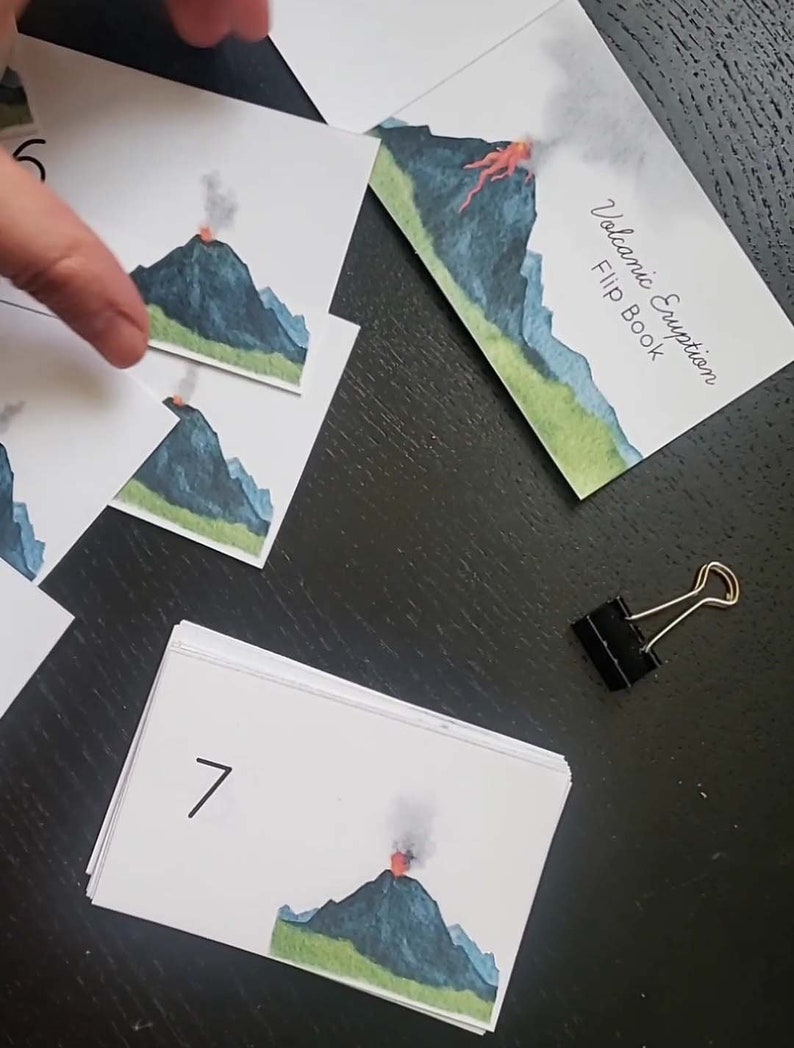 Volcanic Eruption Flip Book - Etsy