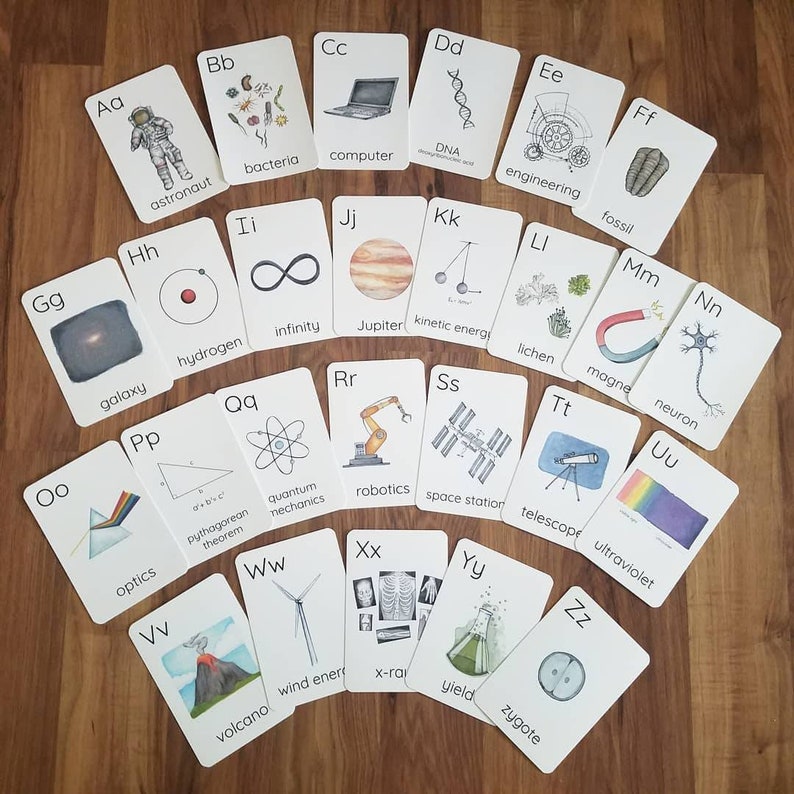 The ABCs of STEM Flash Cards | Etsy