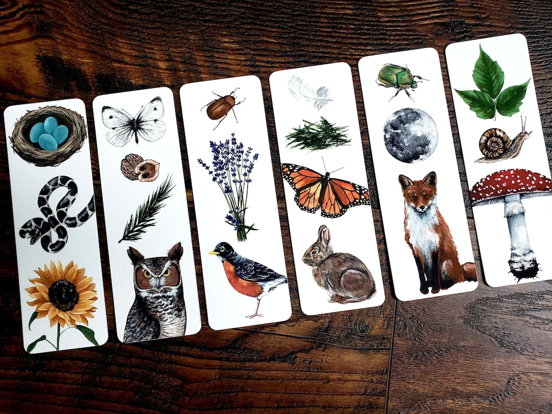Backyard Nature Bookmarks Set of 6 - Etsy