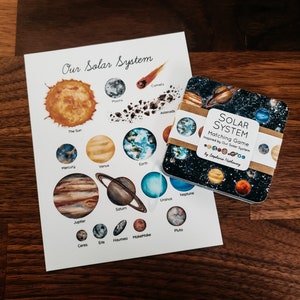 Solar System Memory Matching Game - Etsy