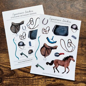 Equestrian Horse Sticker Sheet - Etsy