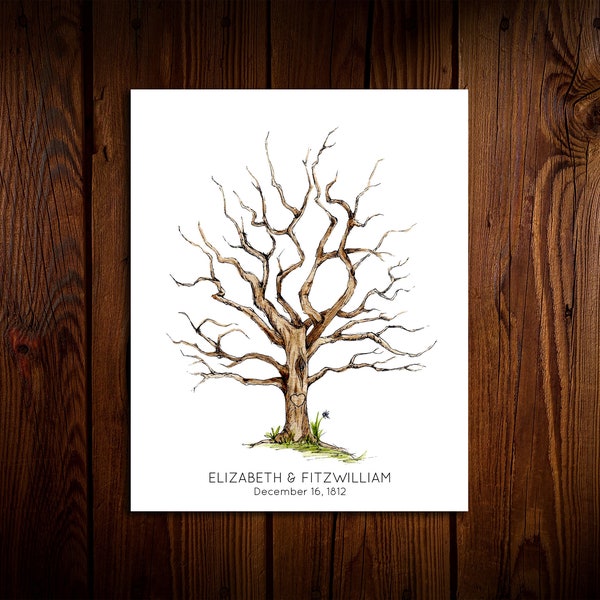 Diy Fingerprint Tree - Etsy