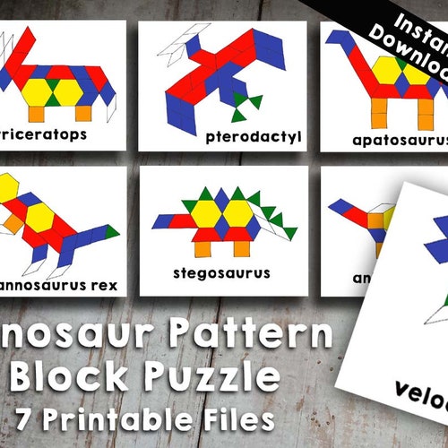 7 Insect Bug Pattern Block Tangram Puzzles Printable Digital - Etsy