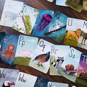 Animal Alphabet Flashcards, Set of 26 Cards - Etsy