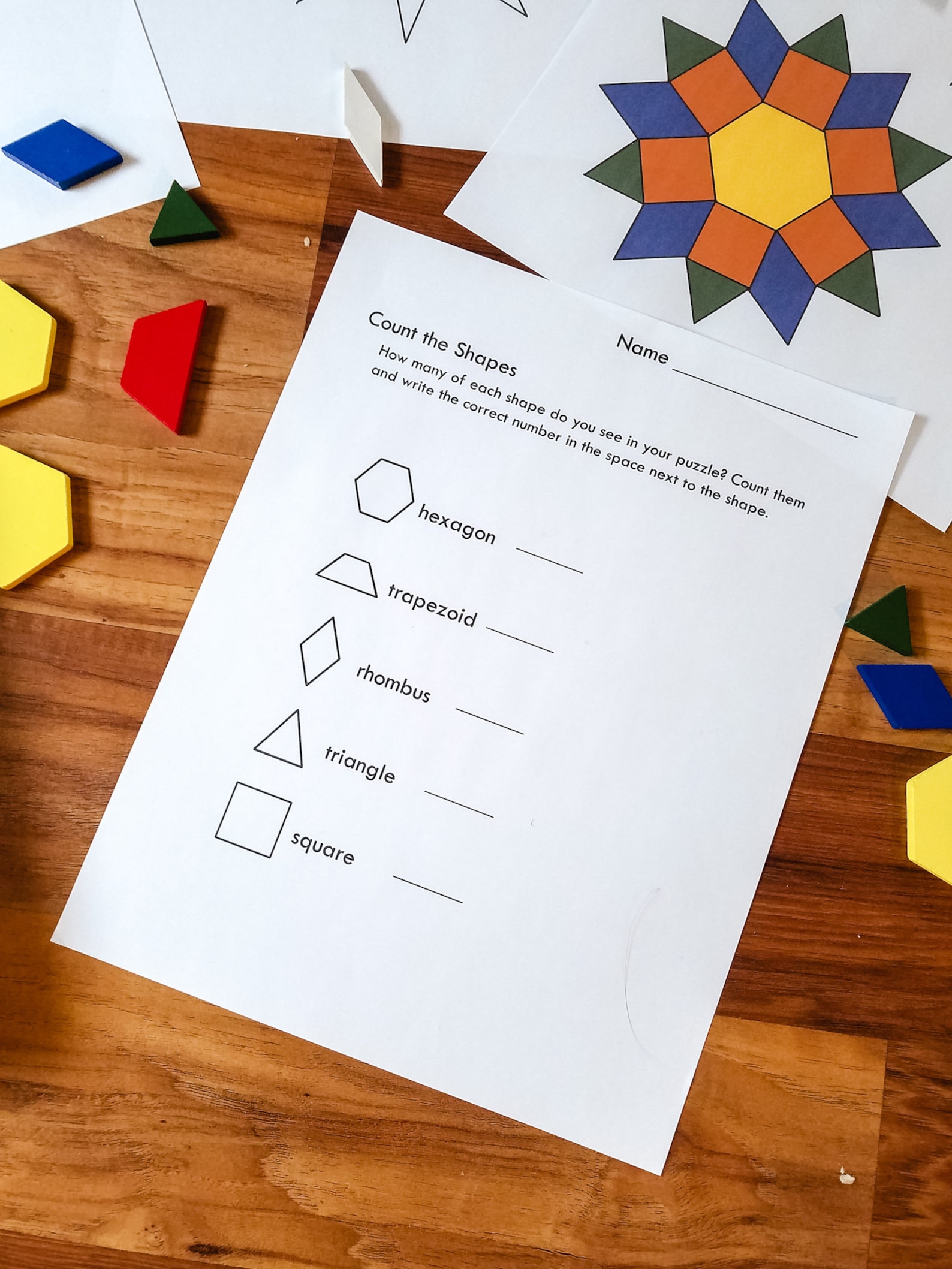 7 Insect Bug Pattern Block Tangram Puzzles Printable Digital Download ...