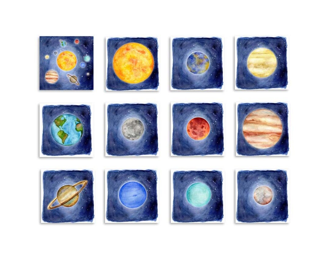 Solar System Memory Matching Game - Etsy