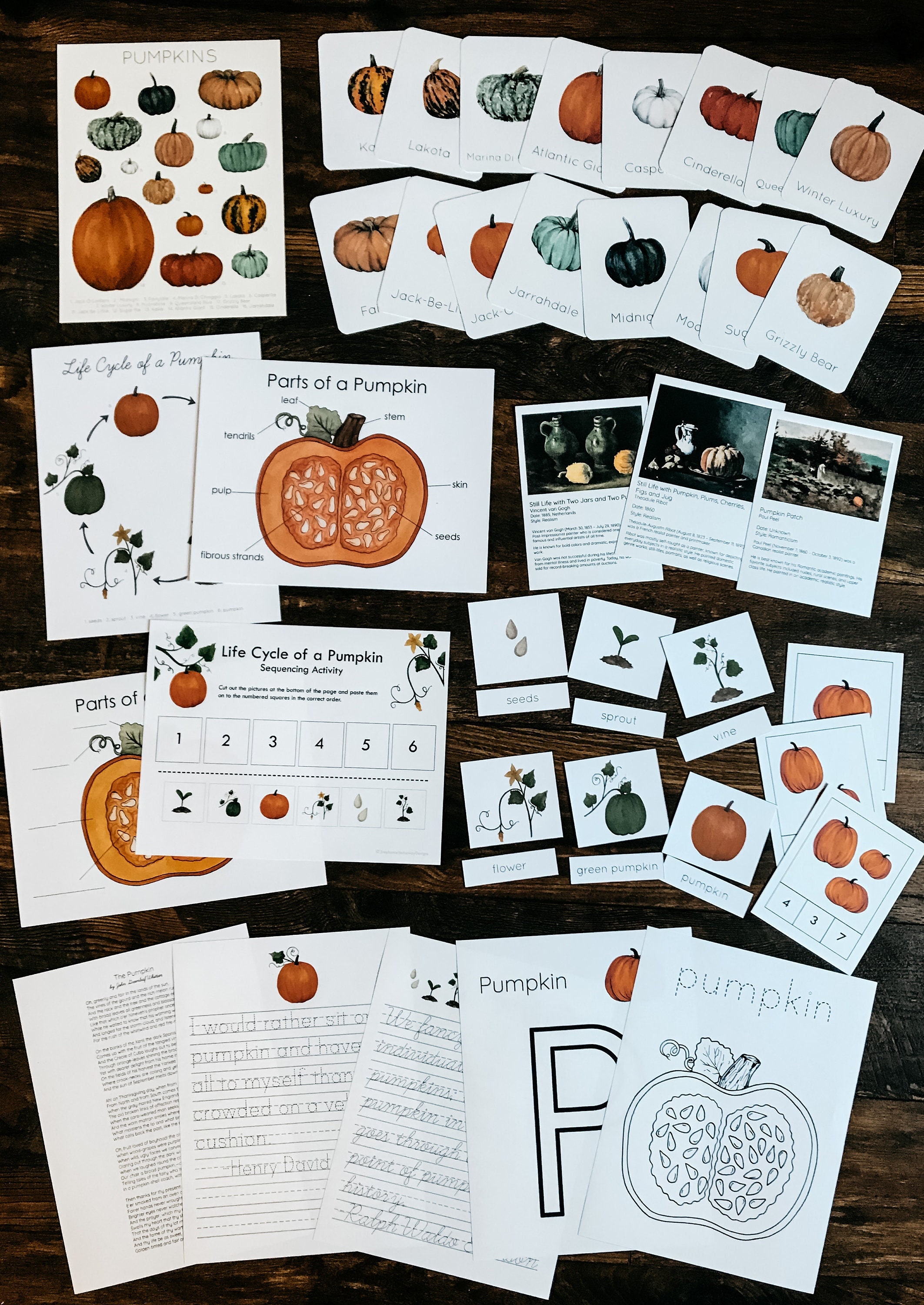Pumpkins Unit Study Physical Bundle - Etsy