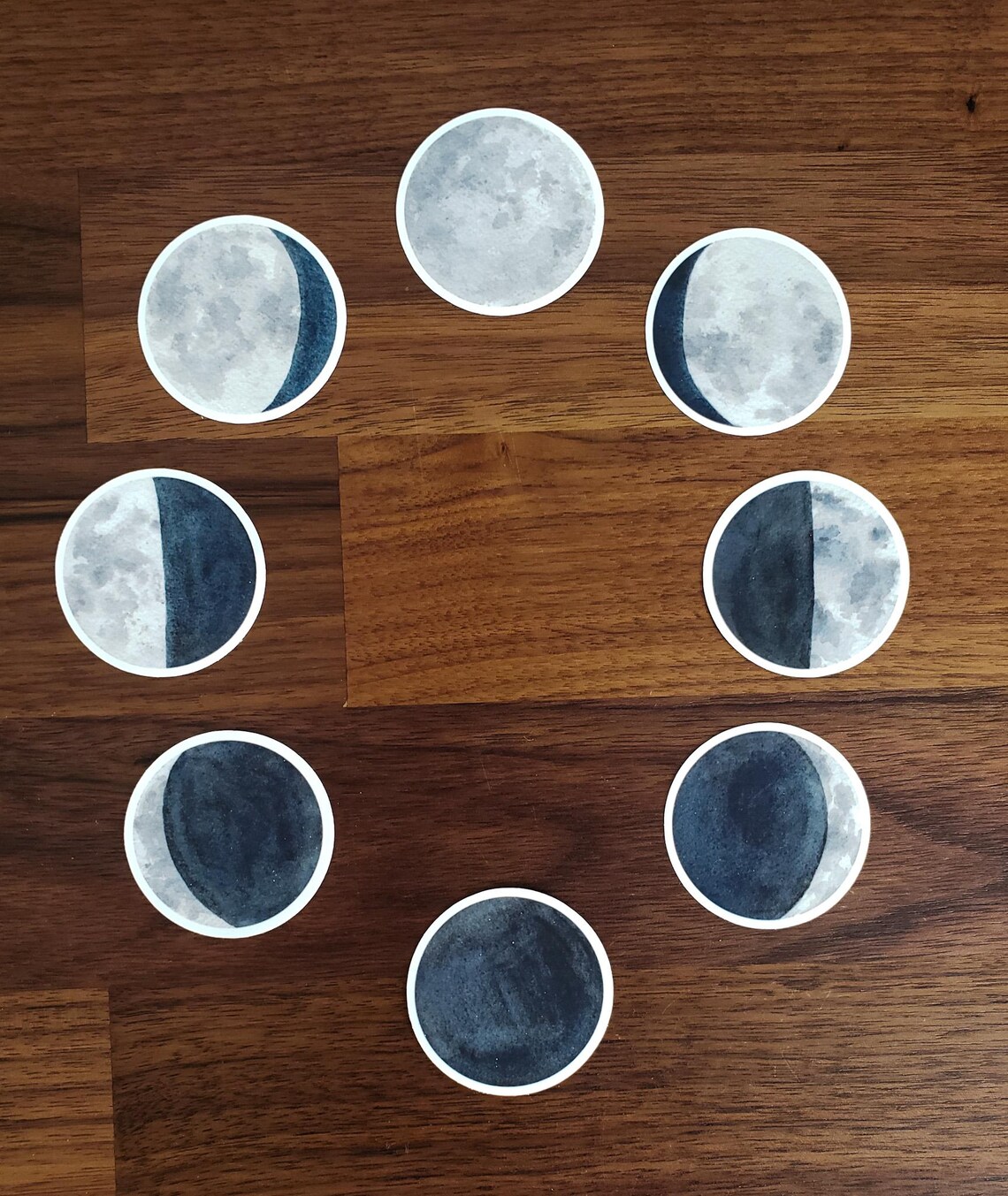 Moon Phases Bundle- Moon Phases Flashcards + 5x7" Moon Art Print + Moon ...