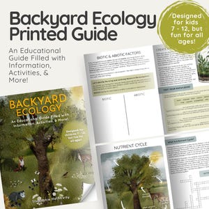 Backyard Ecology: A Printed Educational Guide Filled With Information ...