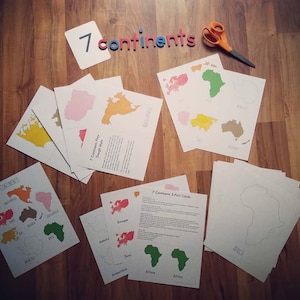 Montessori Continents Bundle - Etsy
