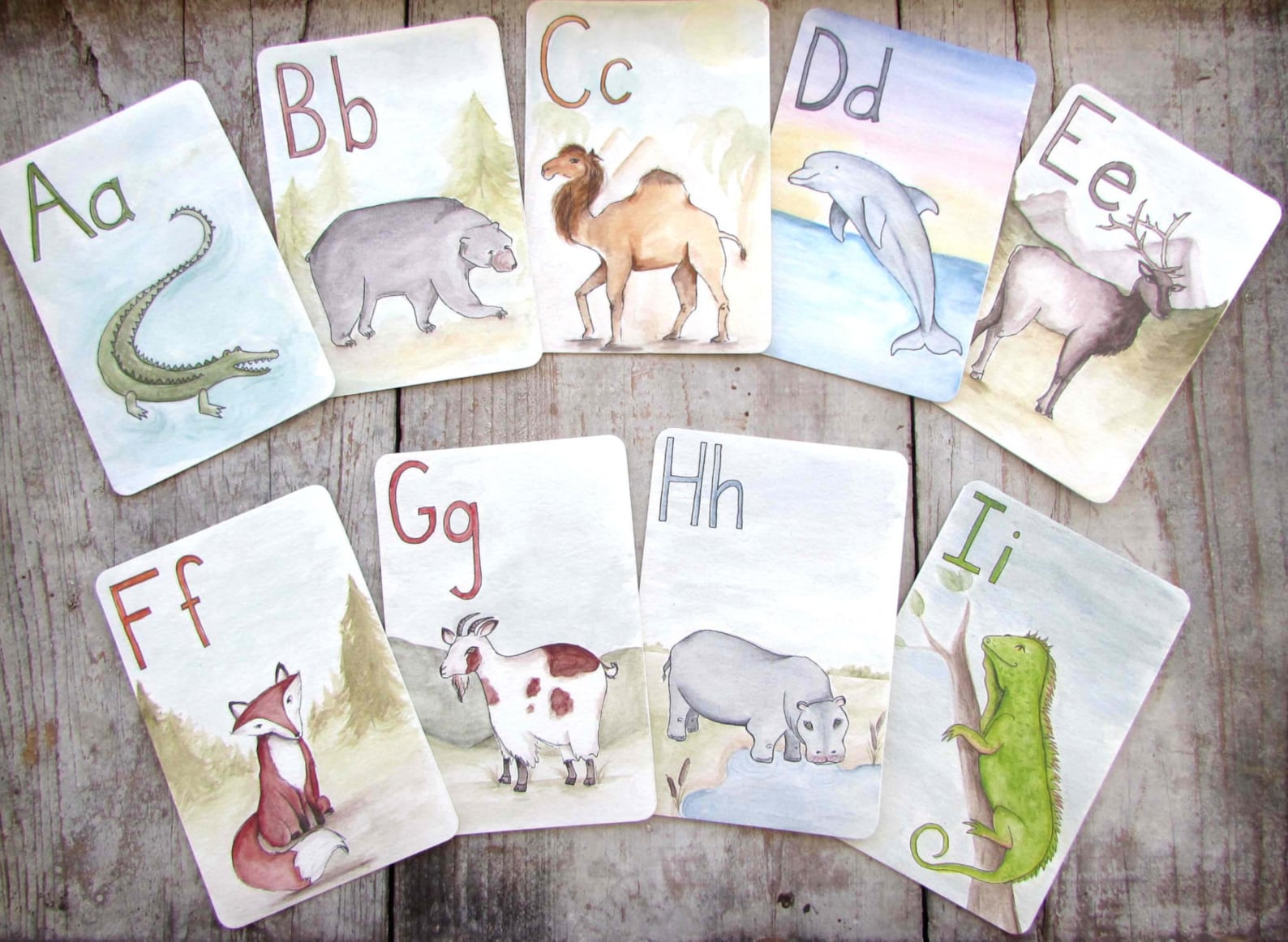 ABC Animal Alphabet Printable Flash Cards Digital Download | Etsy