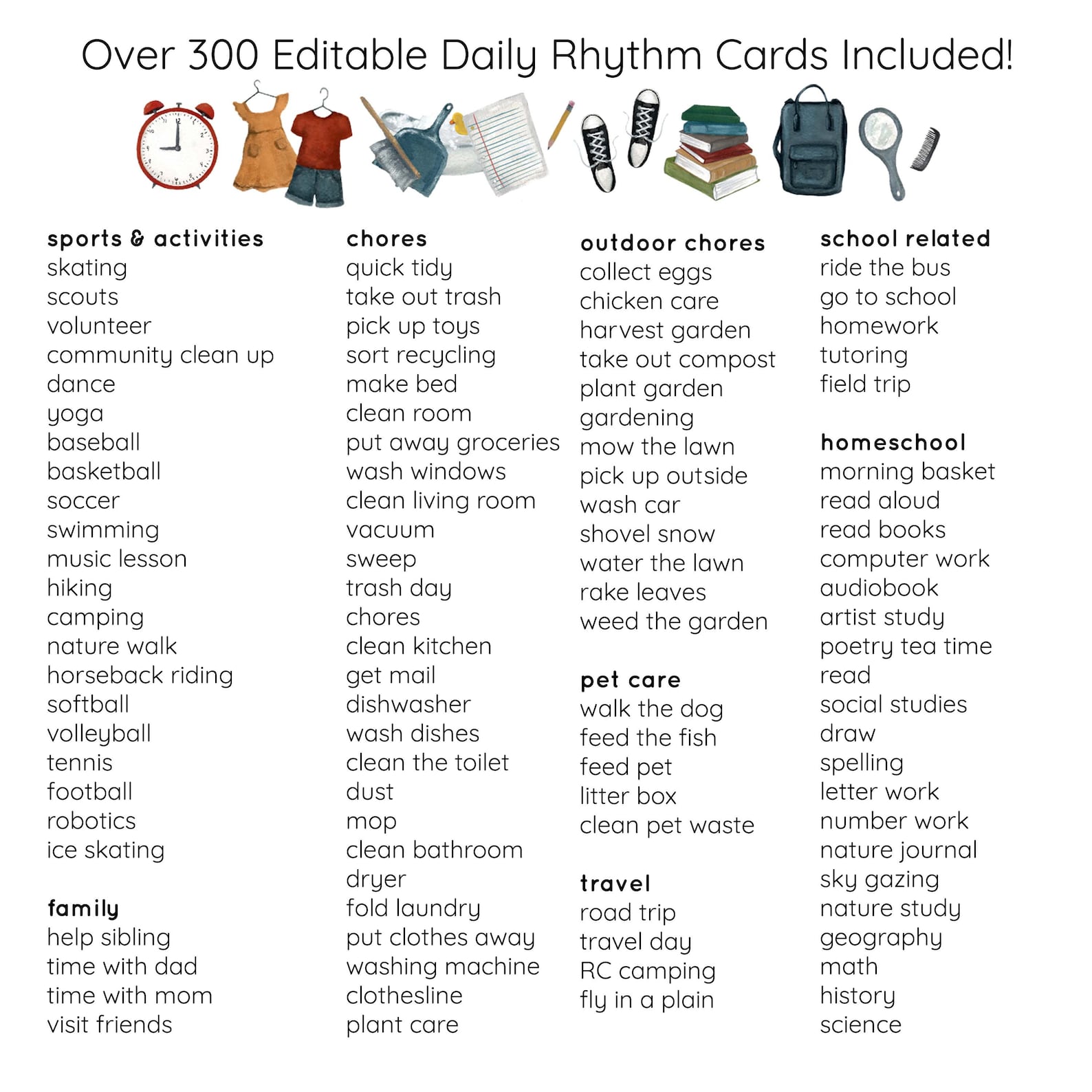 Editable Daily Rhythm Cards and Visual Schedule - Etsy