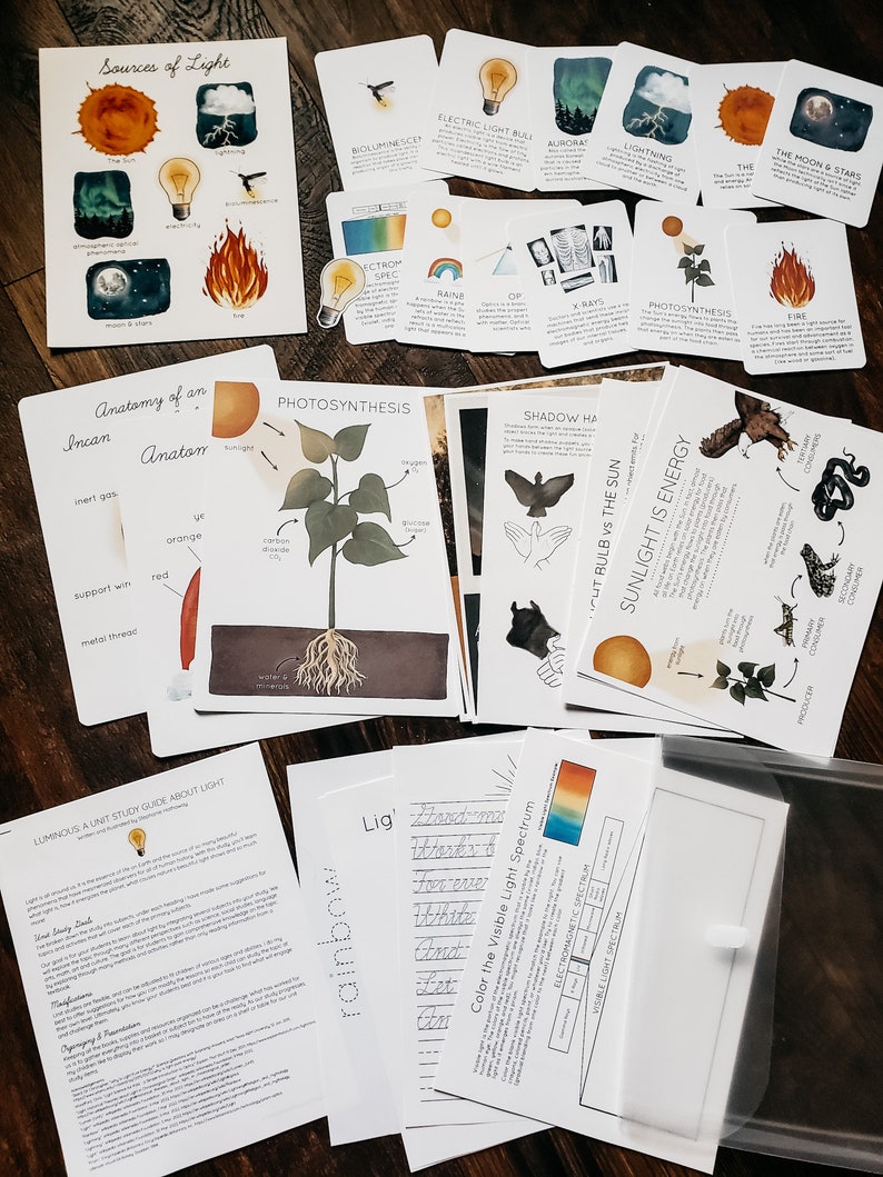 Light Unit Study Physical Bundle - Etsy