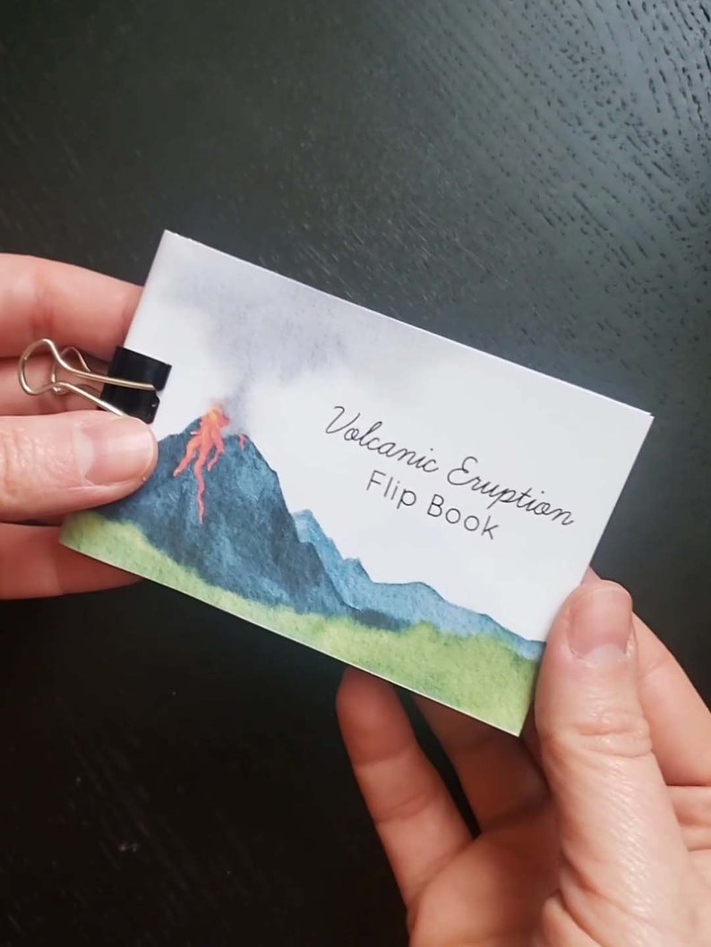 Volcanic Eruption Flip Book - Etsy