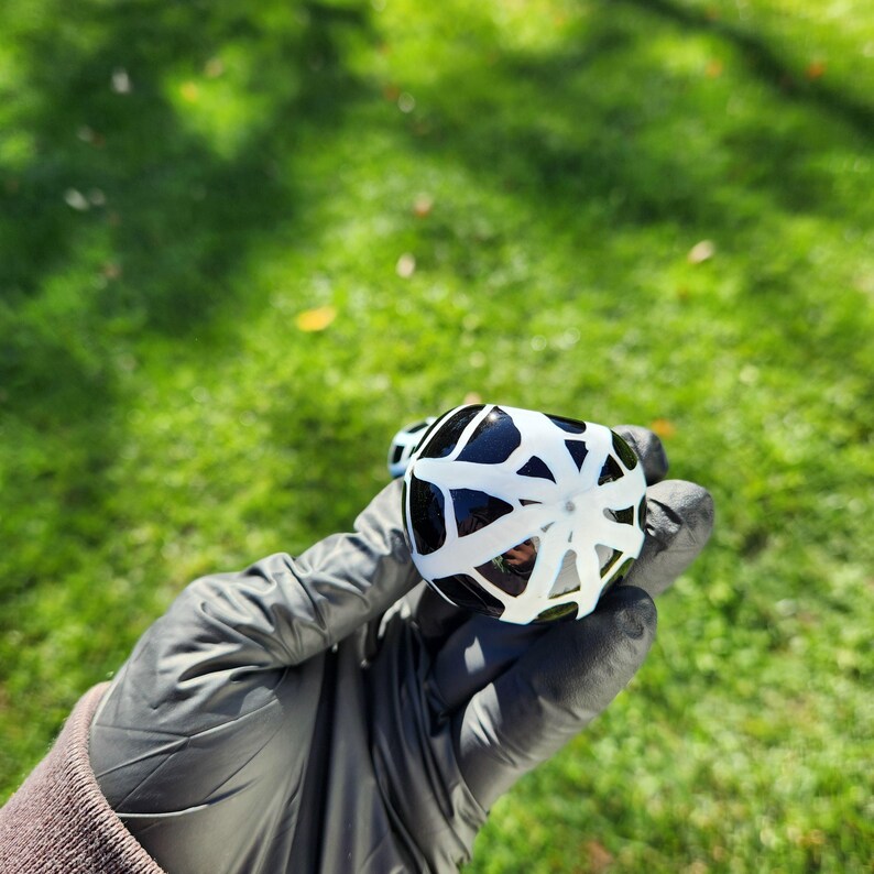 Black Spider Web Glass Pipe – 4” Handcrafted Art Piece With White Web ...
