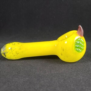 Lemon Pipe / Fruit Glass / Yellow Frit Glass / Glass Smoking - Etsy