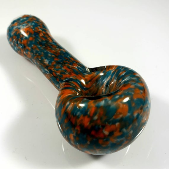 Football Glass Pipe / Miami / FL / Frit Glass Pipe / Smoking | Etsy