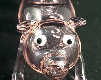 Glass Pig - Etsy