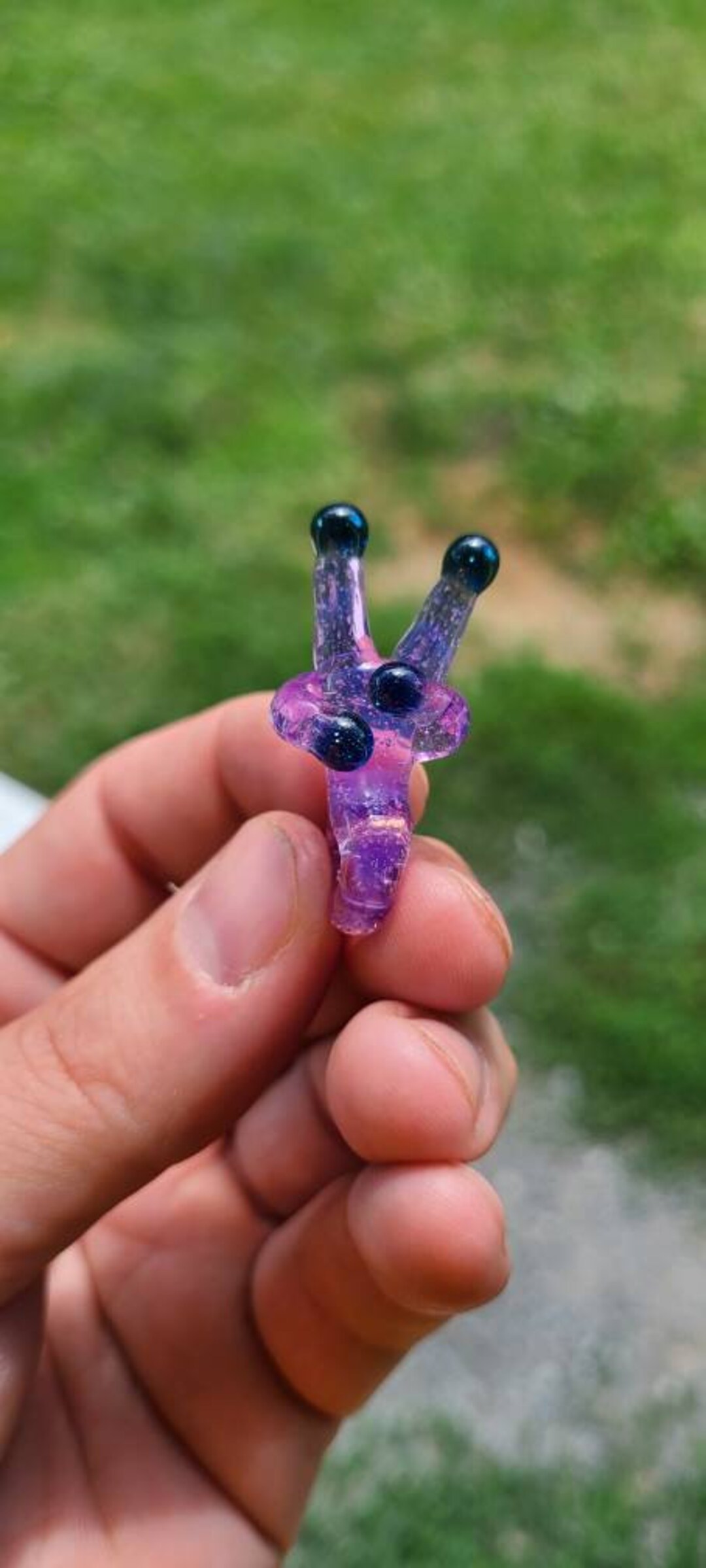 Alien Hand Glass Pendant / Space Jewelry / Peace / Glass Art / Alien ...