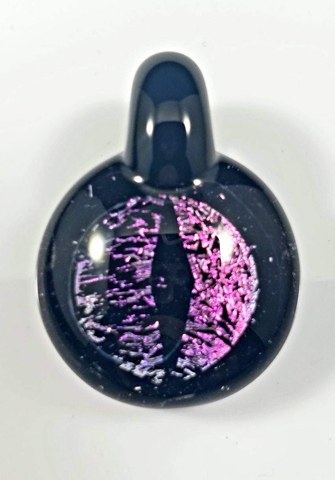 Dichroic Eye Pendant / Eye Necklace / Pink / Purple - Etsy