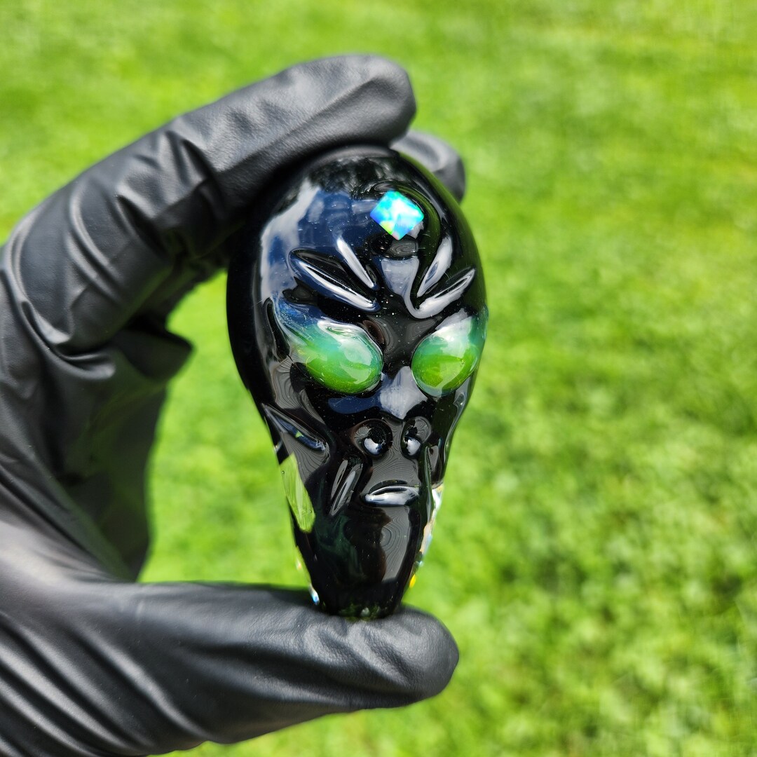 Alien Head Pipe / Galaxy Black Glass / Alien Glass / Space Galaxy / UFO ...