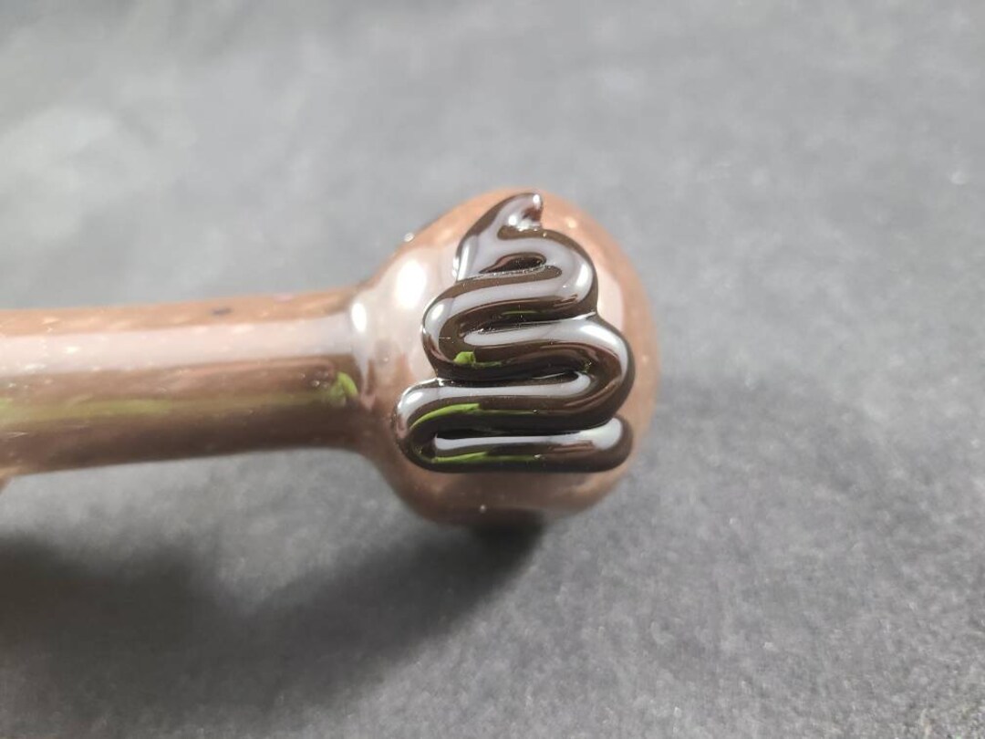 Turd Pipe / Poop / Poo / Gag Gift / Brown Frit Glass / Glass Smoking ...