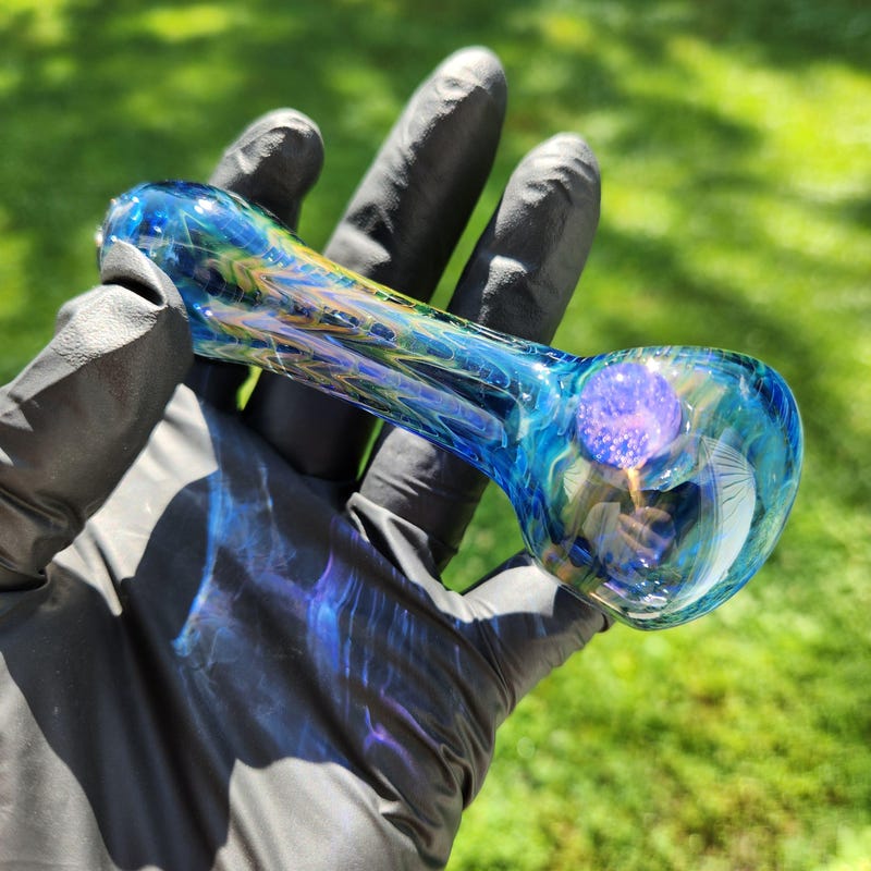 Gold Fumed Glass Spoon - Etsy