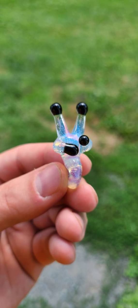 Alien Hand Glass Pendant / Space Jewelry / Peace / Glass Art / - Etsy