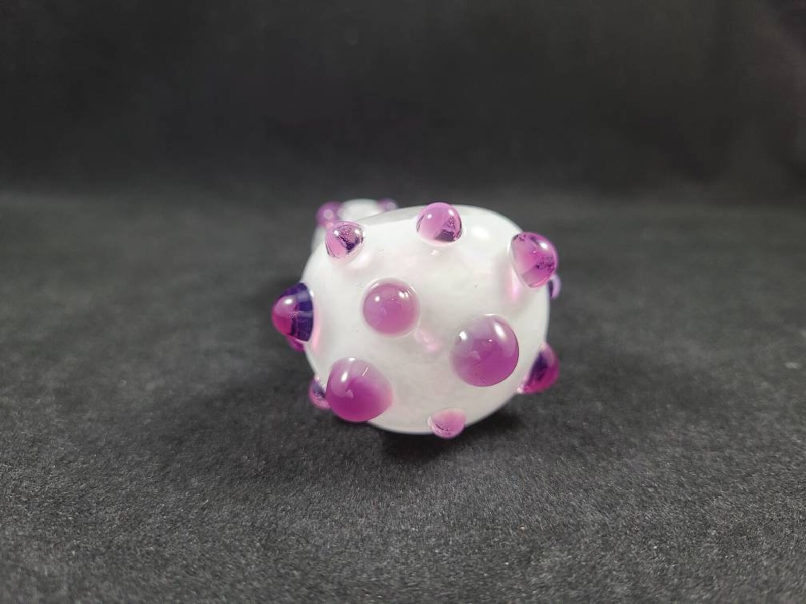 White Frit Pipe / Royal Jelly Purple Lumpy Glass / Smoking - Etsy