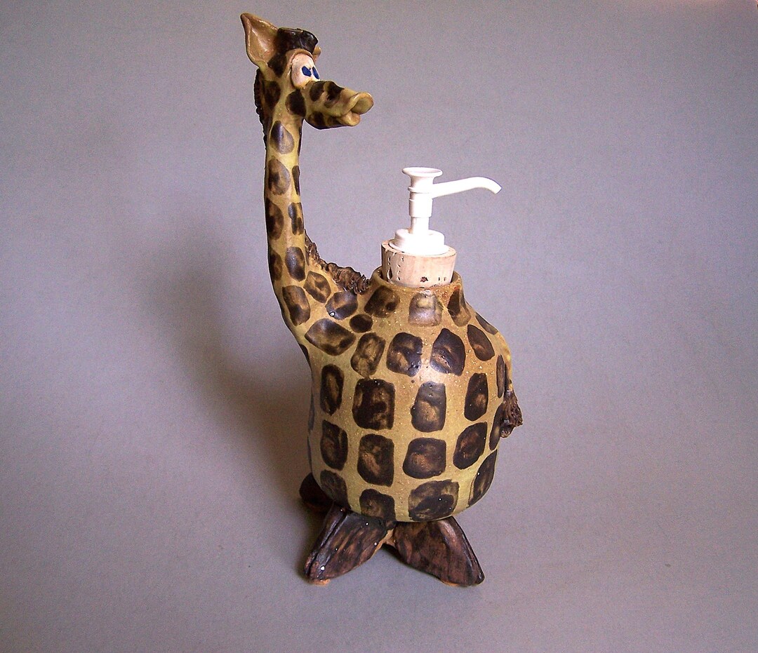 Giraffe Soap Dispenser by Shepard Pottery - Whimsical Long Neck Giraffe ...