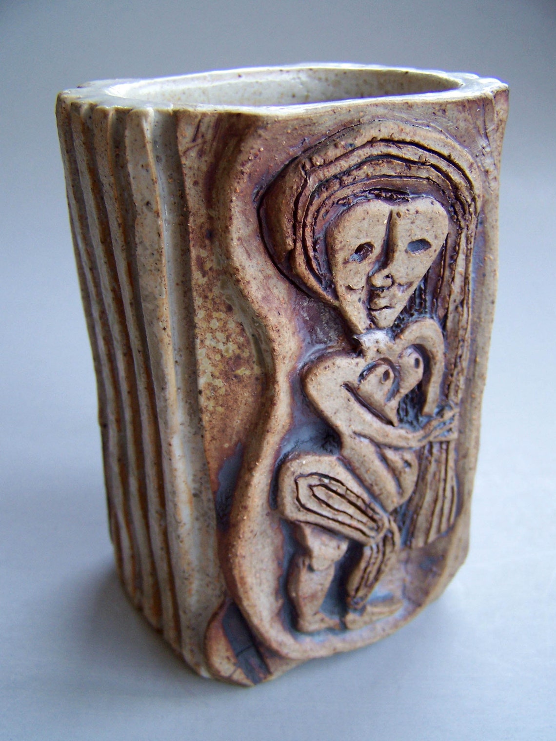 Picasso Style Abstract Art Pottery Vase Medieval Jester and - Etsy